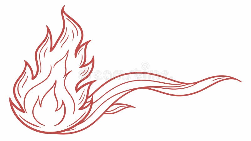 Dynamic Flame with Trailing Effect, Energy, Spirit, and Motion, Vector ...