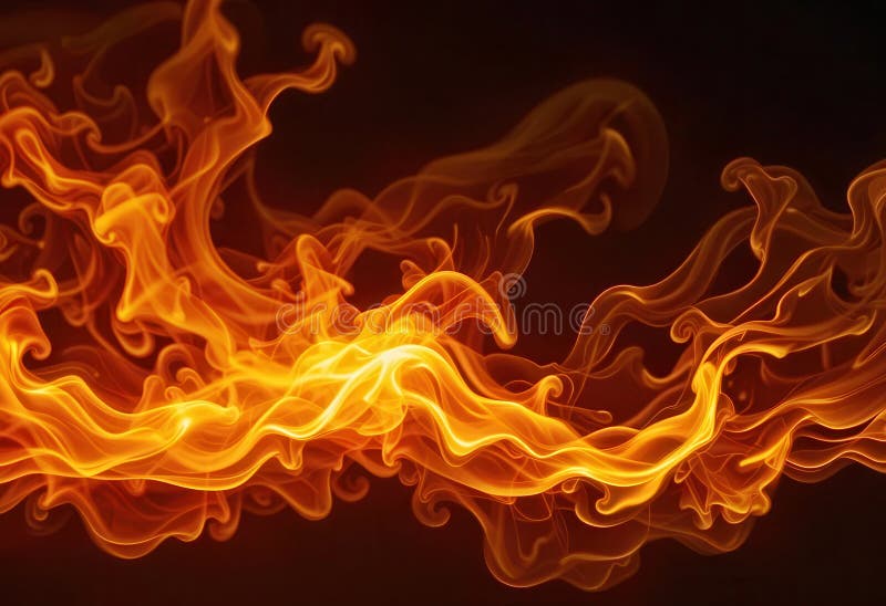 Dynamic Flames Create Mesmerizing Patterns in a Dark Background Stock Illustration ...