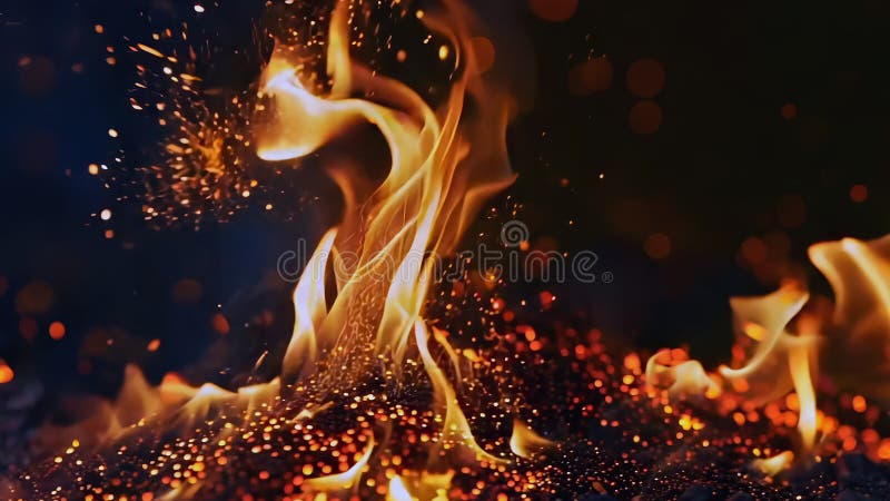 Glowing Embers and Mesmerizing Flames Create a Captivating and ...