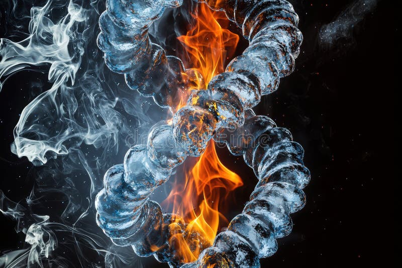 Dynamic Flames and Water Twists an Intriguing Abstract Art Piece that ...
