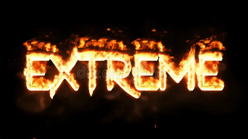 Dynamic Flaming Text Animation with Intense Fire Effects Stock Footage ...