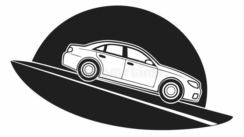 Car Driving Uphill, Symbolizing Progress and Overcoming Challenges ...