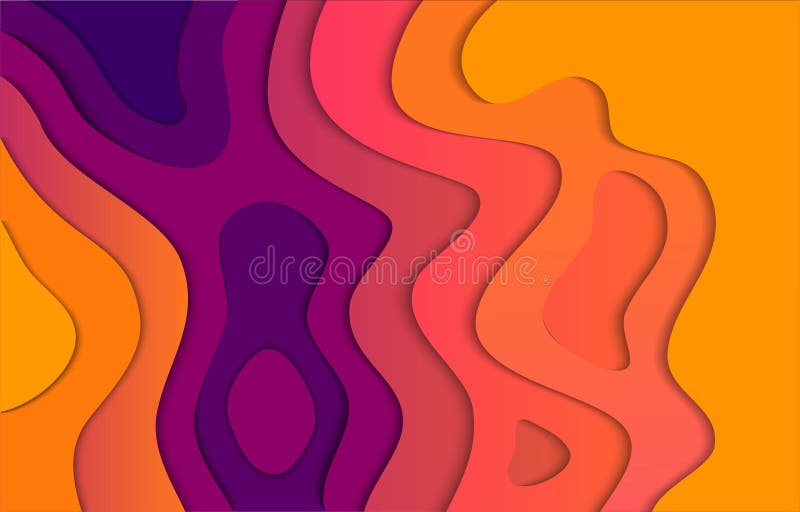 Dynamic Flat Fluid Yellow Gradient To Purple Background Stock Vector ...