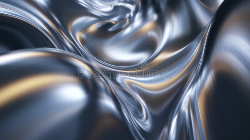 Dynamic Flow of Abstract Metal Texture Studio Digital Art Contemporary ...