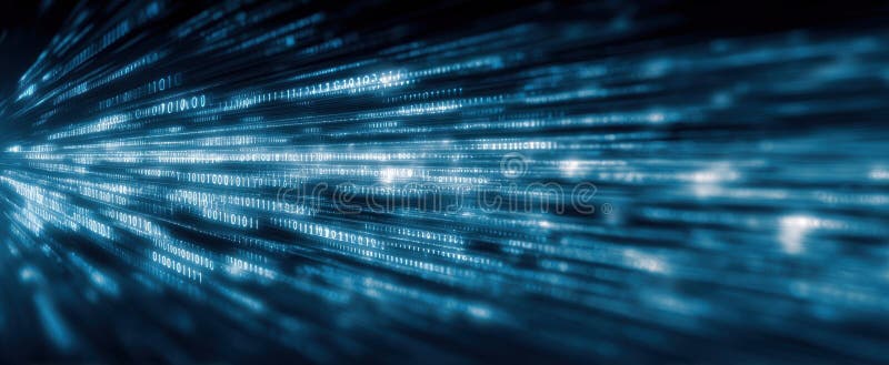 The Dynamic Flow of Binary Data Creating a Futuristic Visual Experience ...