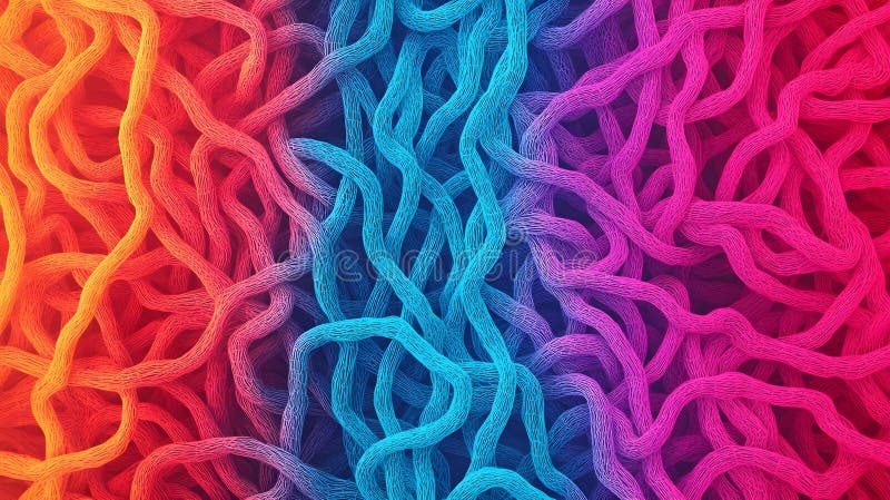 Dynamic Flow of Colors: Intertwining Ropes in a Vibrant Spectrum of ...