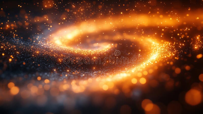 Dynamic Flow of Cosmic Light in a Starry Universe Background Stock ...