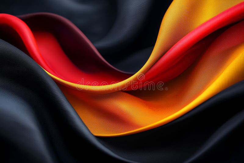 Dynamic Flow of German Flag Colors Stock Illustration - Illustration of ...