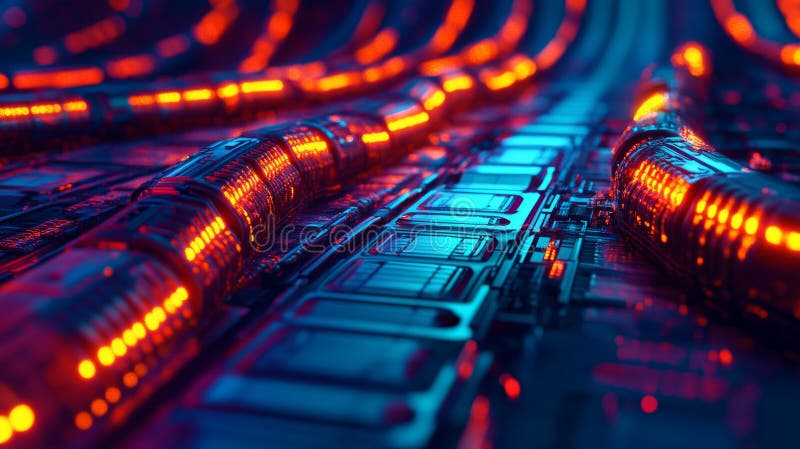 Dynamic Flow of Luminous Fibers Forming Abstract Light Patterns in 4K ...