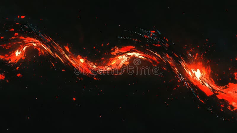A Dynamic Flow of Molten Lava Against a Dark Background, Evoking Energy ...