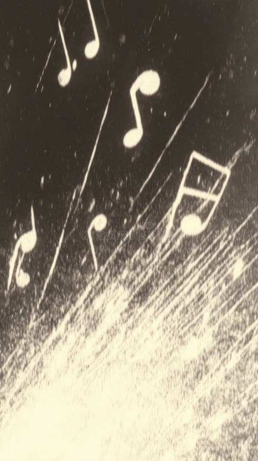 Dynamic Flow of Musical Notes Captured in Monochrome Stock Illustration ...
