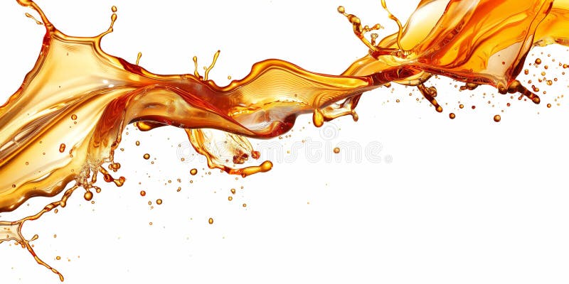 The Dynamic Flow of Orange Liquid in Motion, Vibrant Golden Fluid ...