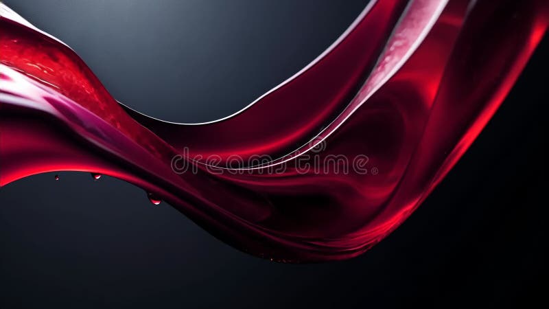 Dynamic Flow of Red Liquid on Black Background Stock Video - Video of ...