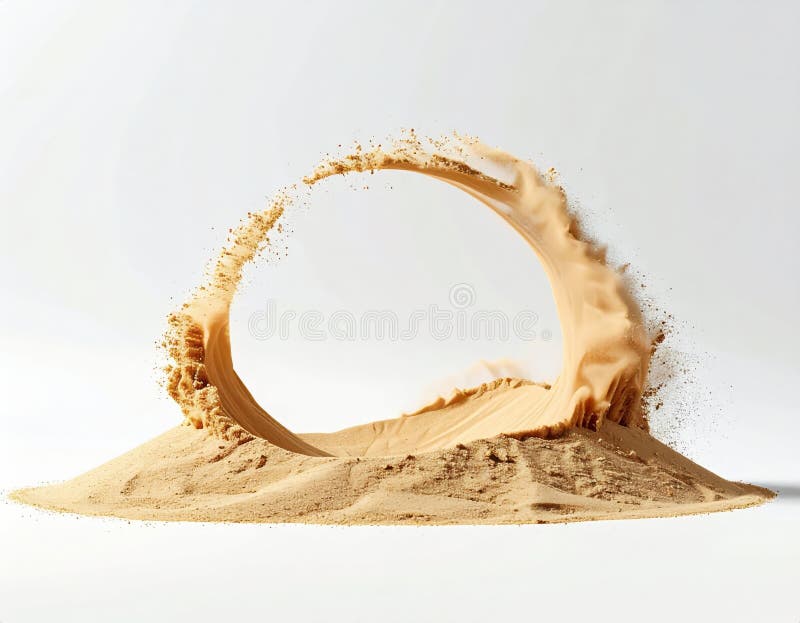 Dynamic Flow of Sand, Desert Sand Splash Creating Perfect Stock ...
