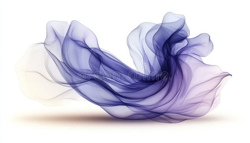 Dynamic Flow of Serpentine Blue Shapes in Motion Creating an Abstract ...
