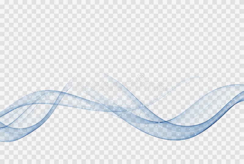Dynamic Flow of Transparent Blue Wave Smoke on a Transparent Background ...