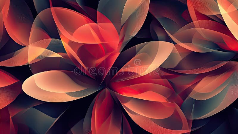 Dynamic Flower Pattern with Overlapping Shapes, Showcasing Vibrant ...