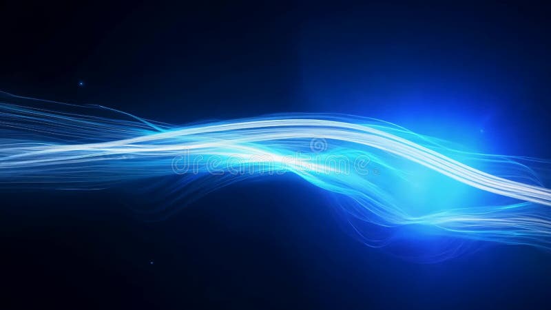Abstract Blue Light Wave Motion for Digital Background Design ...