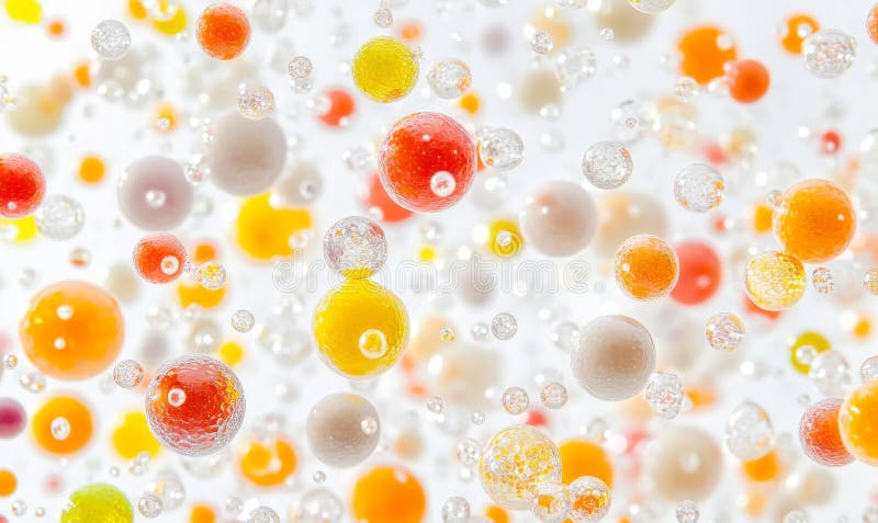 A Dynamic Flowing Composition Featuring Colorful Abstract Bubbles ...