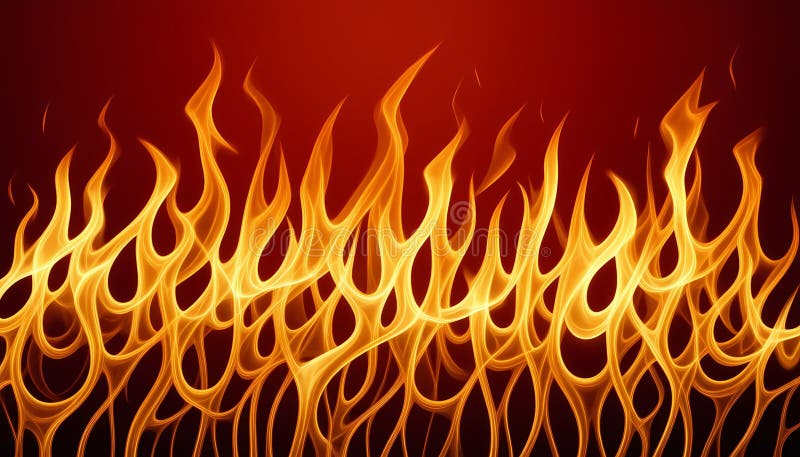 Dynamic Flowing Fire Flames with Bold Crimson Background Stock ...