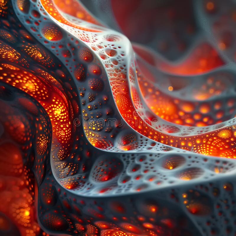 Abstract Fluid Patterns in Warm Tones Captured in a Close-up View Stock ...