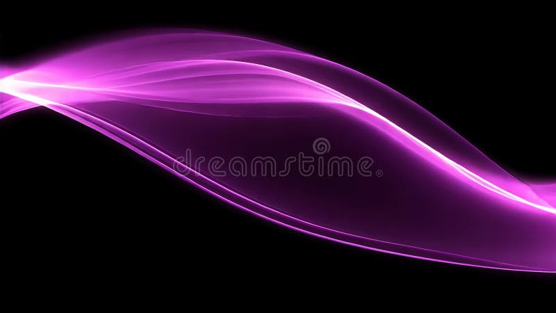 Dynamic Flowing Purple Light Waves on Black Background Stock Video ...