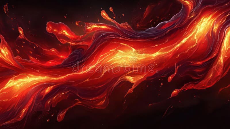 A Dynamic, Flowing Representation of Molten Lava with Vibrant Colors ...