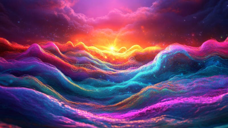 Dynamic, Flowing Visuals Emerge from Abstract Waves of Vibrant Colors ...