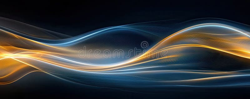 Dynamic Flowing Waves of Light Abstract Visuals Digital Art Dark ...