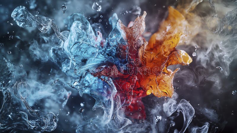 Dynamic Fluid Composition of Abstract Shapes in Aquatic Environment ...