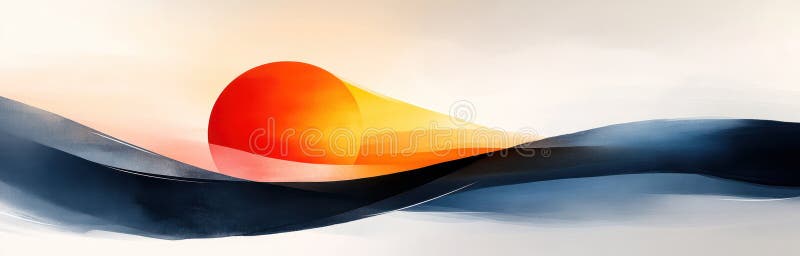 Dynamic Fluidity: Vibrant Colors and Bold Shapes in an Abstract ...