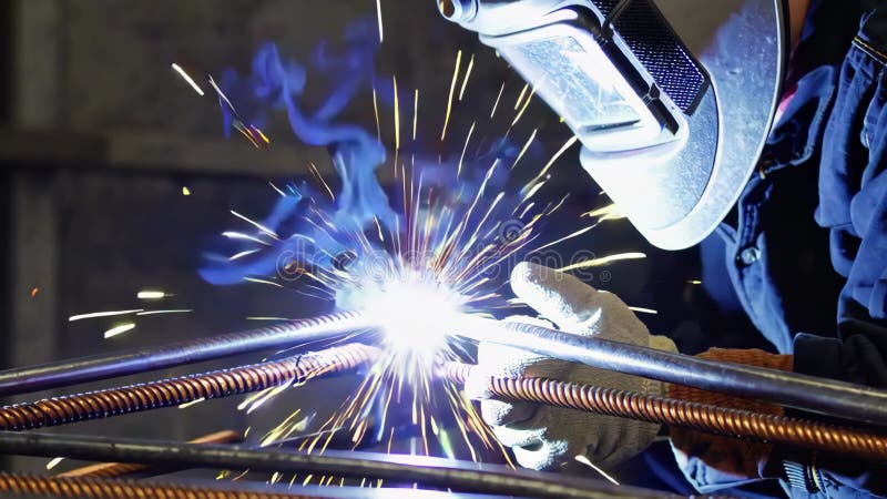Welding Process Footage Capturing Sparks and Techniques in Industrial Scene Stock Video - Video ...