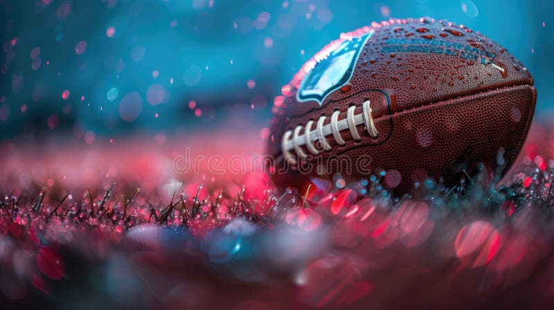 Dynamic Football Ball Player in Action with Vibrant Colors Stock ...