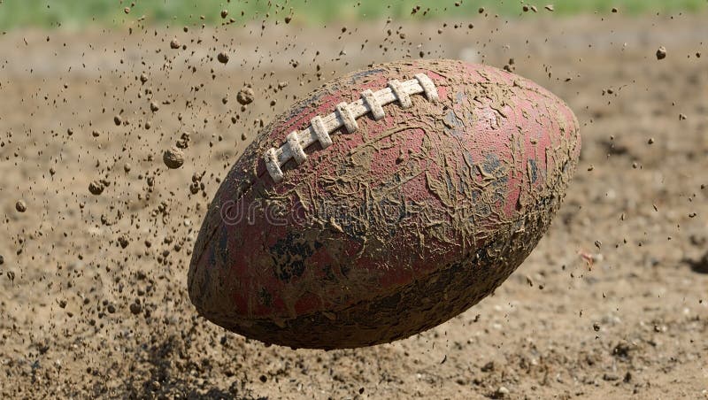 Dynamic Football in Mid Air Splattering Mud for Intense Gritty Realism ...