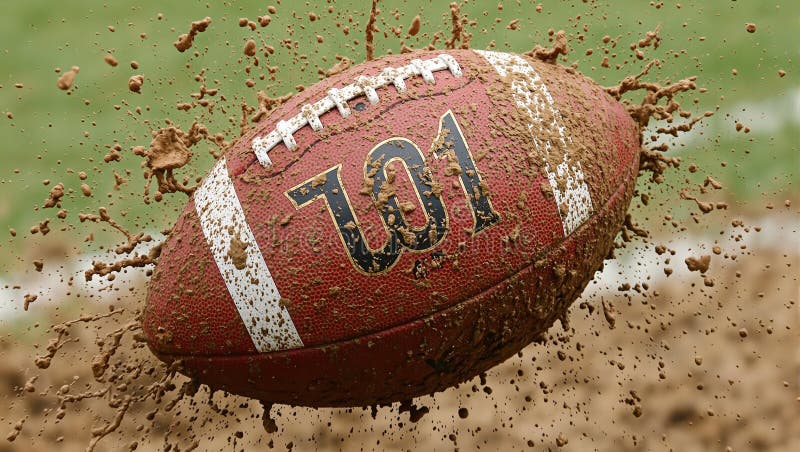 Dynamic Football in Mid Air Splattering Mud for Intense Gritty Realism ...