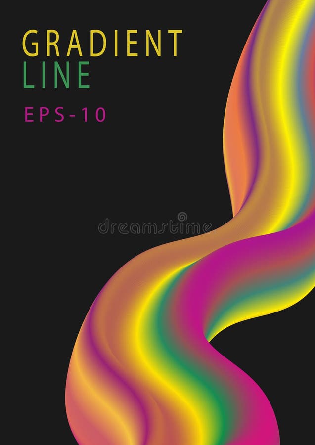 A Dynamic Form of Color Mixing. the Colorful Gradient Design Creates ...