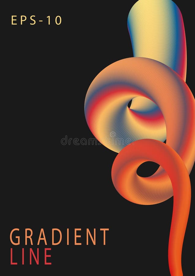 A Dynamic Form of Color Mixing. the Colorful Gradient Design Creates ...
