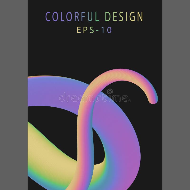 A Dynamic Form of Color Mixing. the Colorful Gradient Design Creates ...