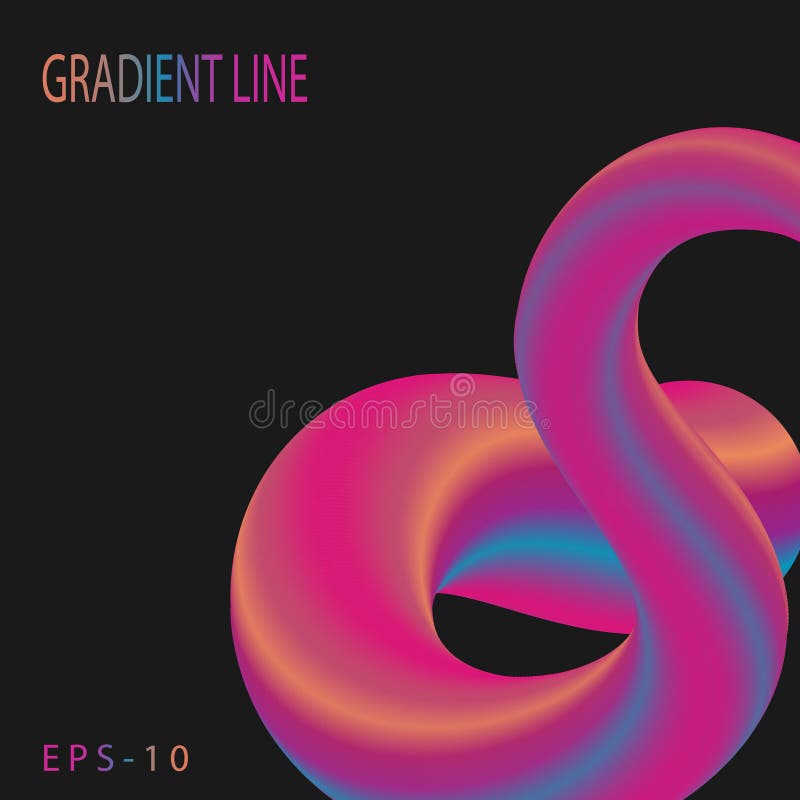 A Dynamic Form of Color Mixing. the Colorful Gradient Design Creates ...