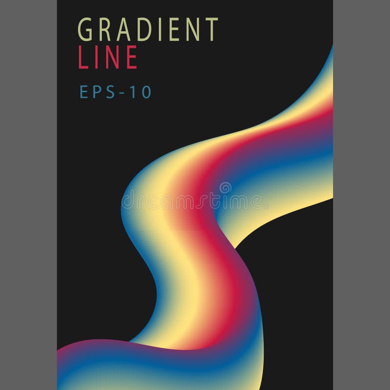 A Dynamic Form of Color Mixing. the Colorful Gradient Design Creates ...