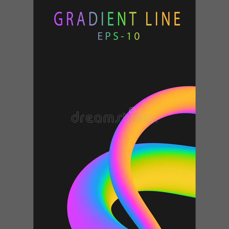 A Dynamic Form of Color Mixing. the Colorful Gradient Design Creates ...