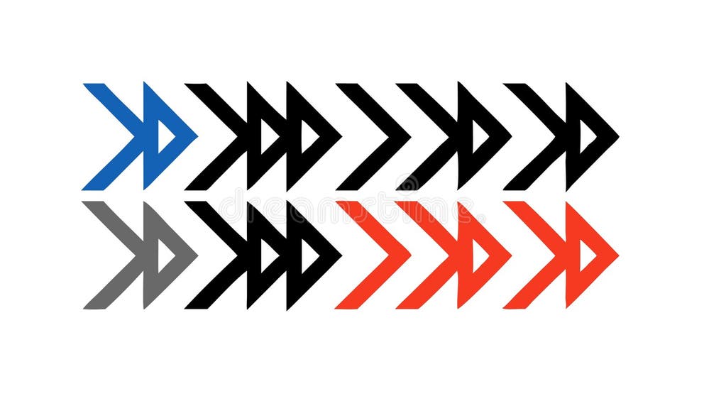 Dynamic Forward Arrows Pattern, Progress Direction Symbol, Vector ...