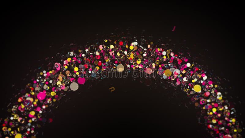 3D Render Word English, Made of Glowing and Iridescent Balls in the ...