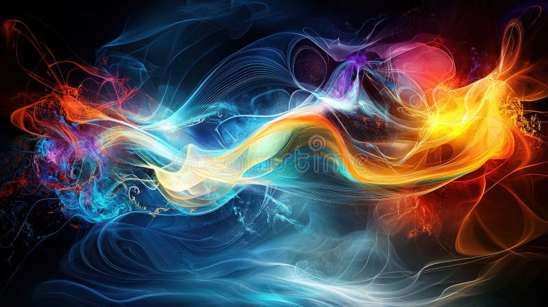 Dynamic Freeform Music Visualization Abstract Studio Digital Art ...