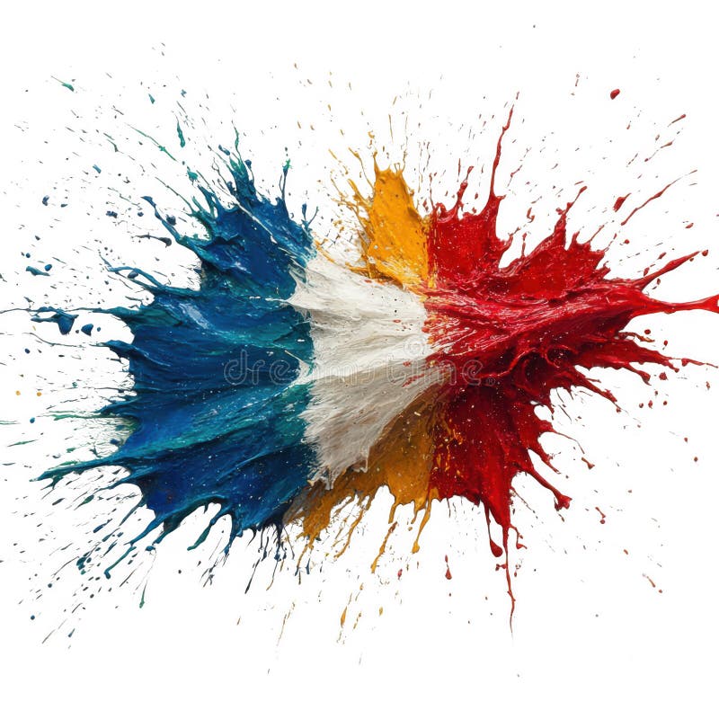 Dynamic French Flag Splash Design Representing Liberty Equality ...