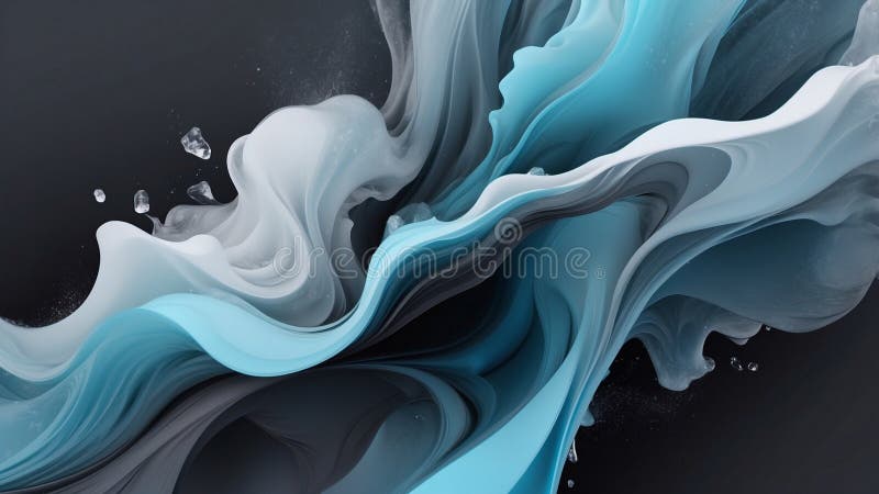 Frozen Cloud Motion in Dark Blue Gradient .AI Generated Stock Photo ...