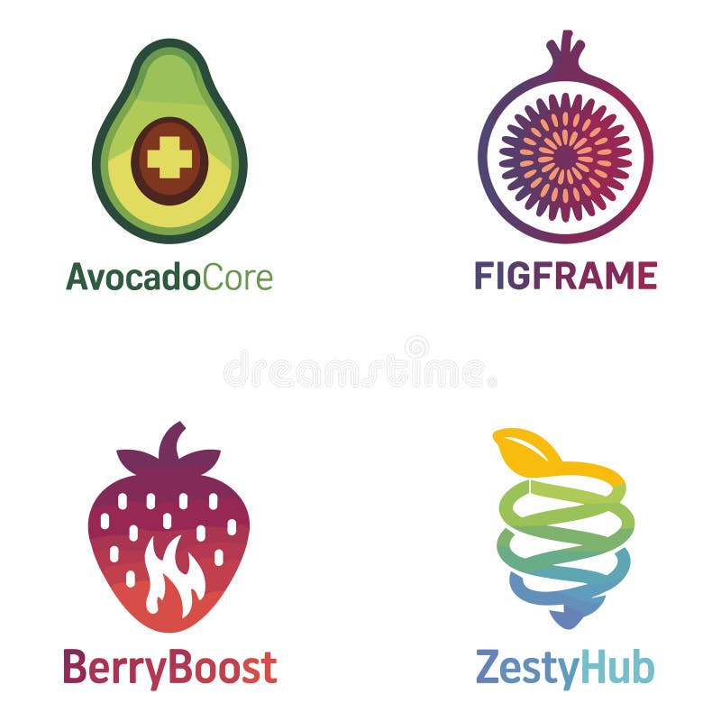 Dynamic Fruit-themed Logos for an AI Podcast and Digital Branding with ...