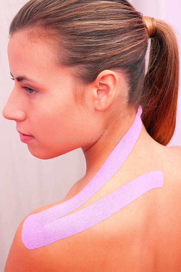 Dynamic Functional Bandage with Taping Stock Image - Image of lumbar ...