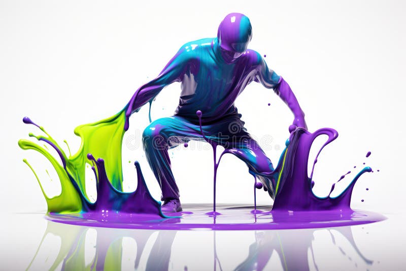 Dynamic Fusion, Illustration of People in Harmonious Motion with ...