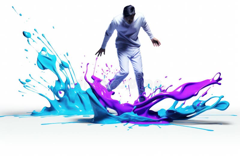 Dynamic Fusion, Illustration of People in Harmonious Motion with ...